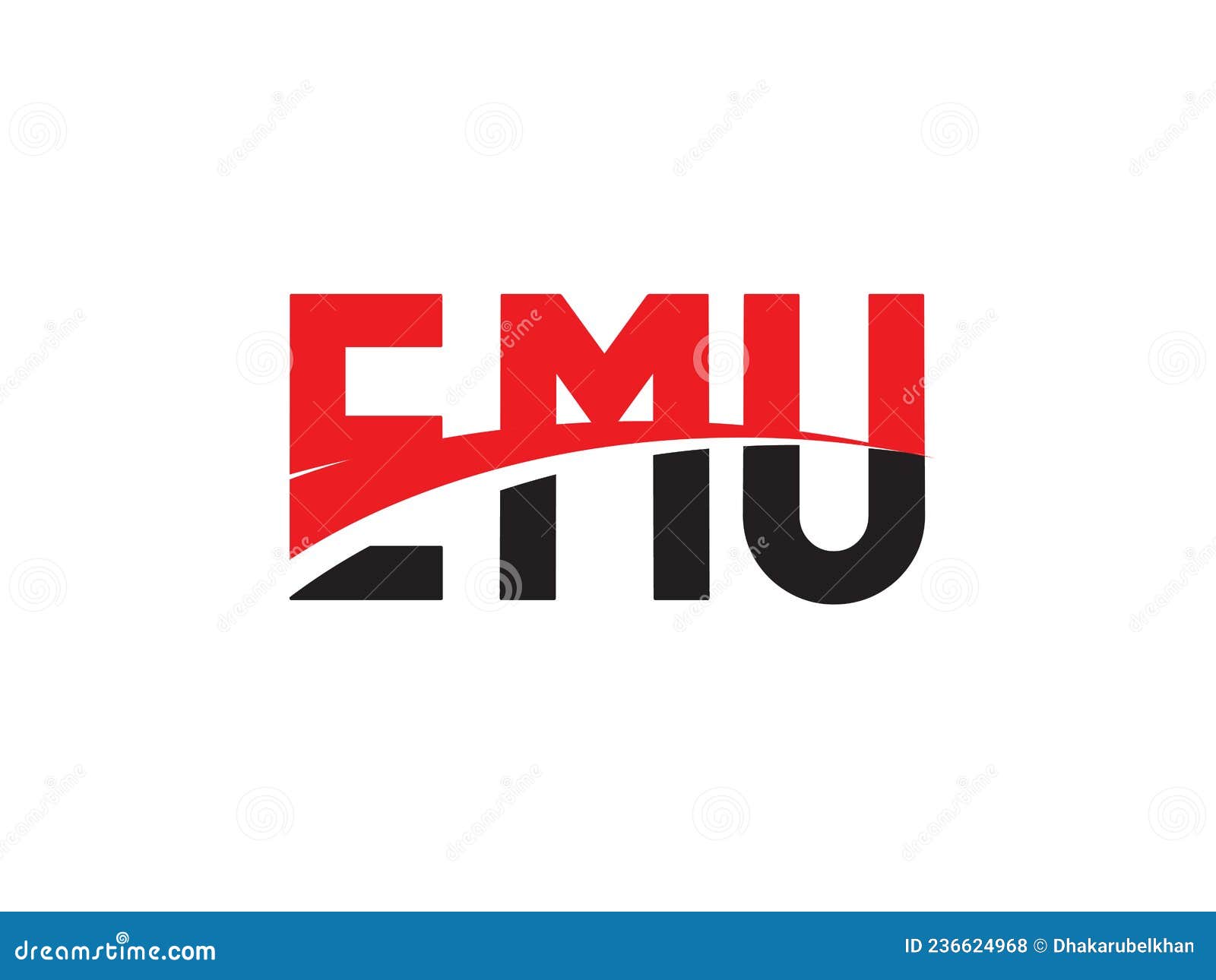 EMU Letter Initial Logo Design Vector Illustration Stock Vector ...