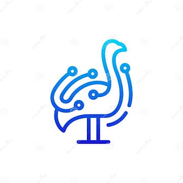 Emu Technology Circuit Logo Design, Line Connection with Dot Icon ...