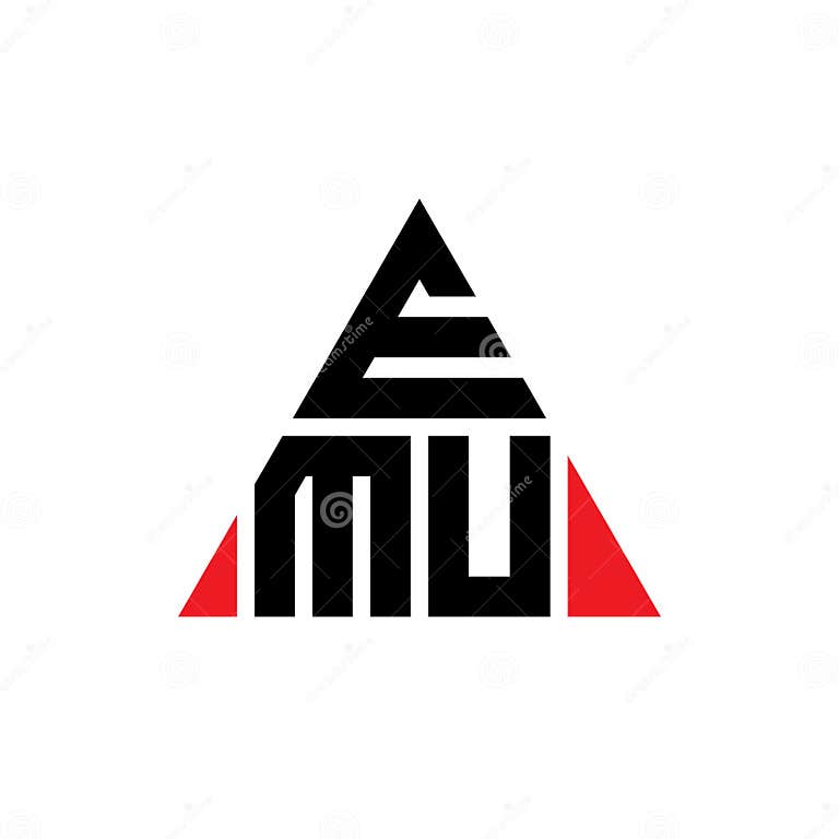 EMU Triangle Letter Logo Design with Triangle Shape. EMU Triangle Logo ...