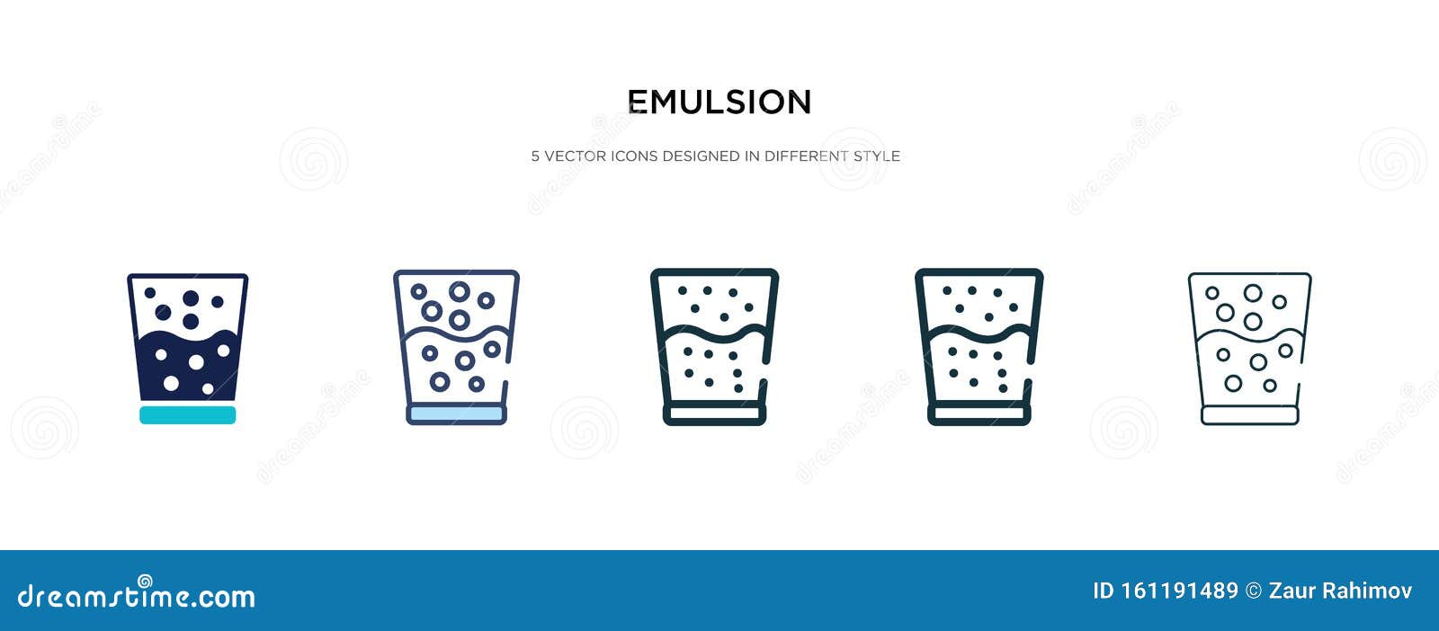 Emulsion Icon in Different Style Vector Illustration. Two Colored and ...