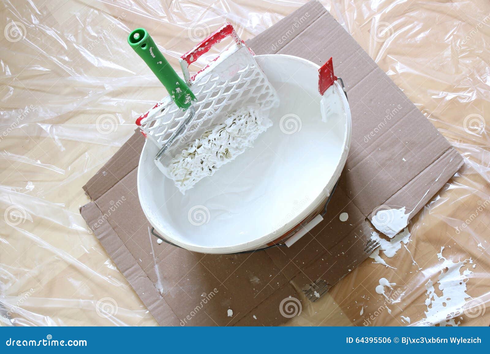 Emulsion Paint. Pick Tools. Painting Tool. Brush Roller Painter. Man ...