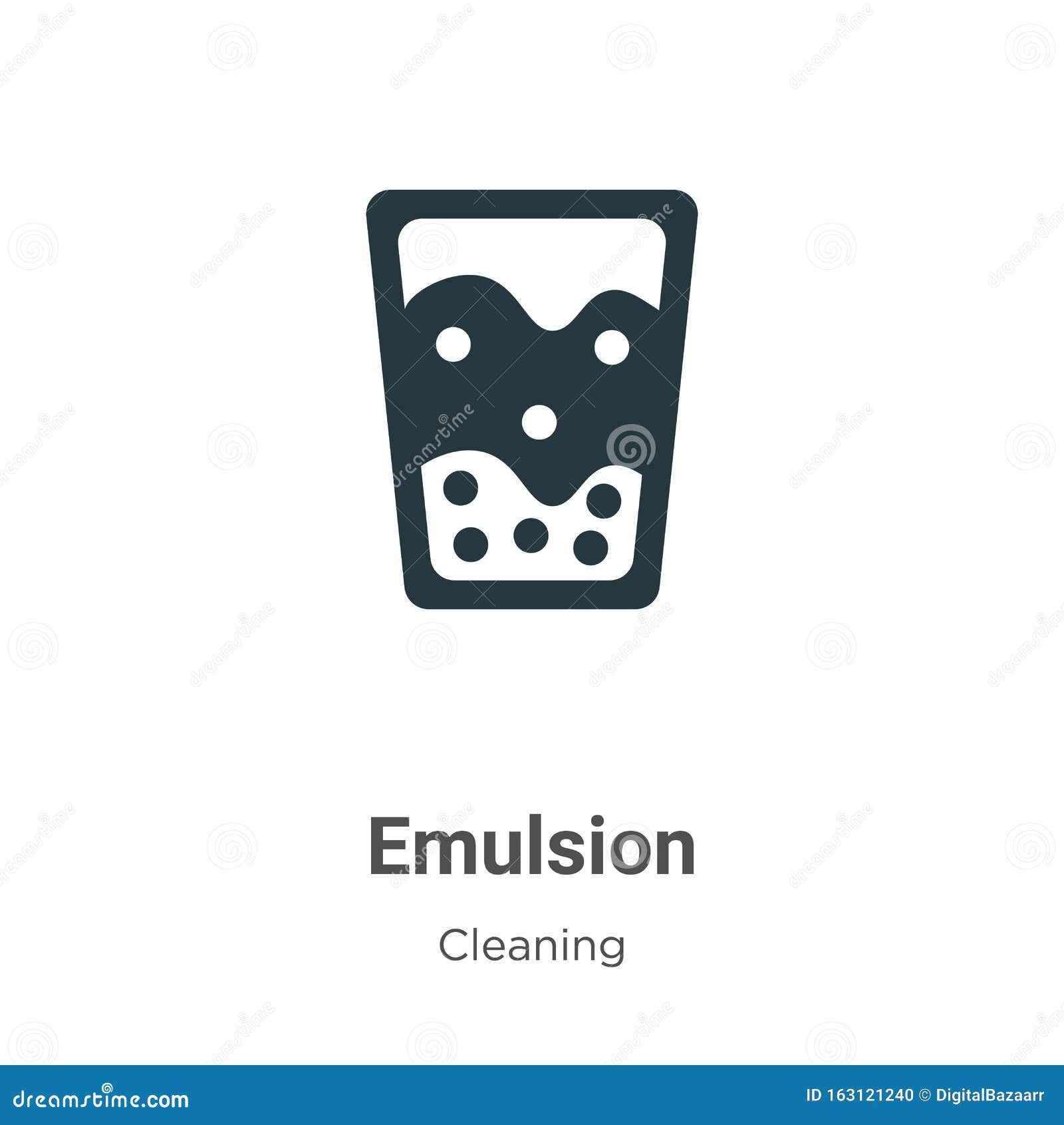 Emulsion Vector Icon on White Background. Flat Vector Emulsion Icon ...