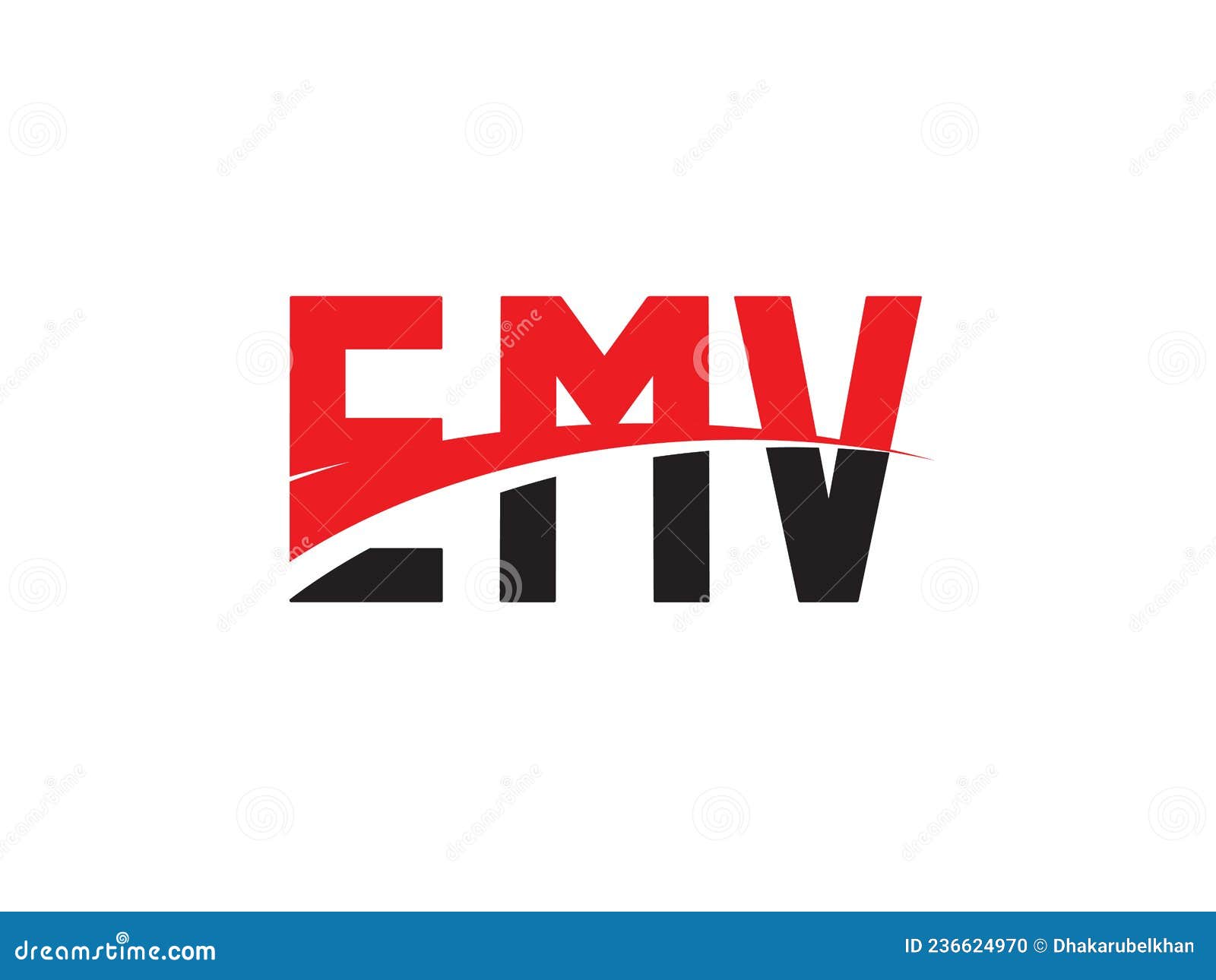 EMV Letter Initial Logo Design Vector Illustration Stock Vector ...