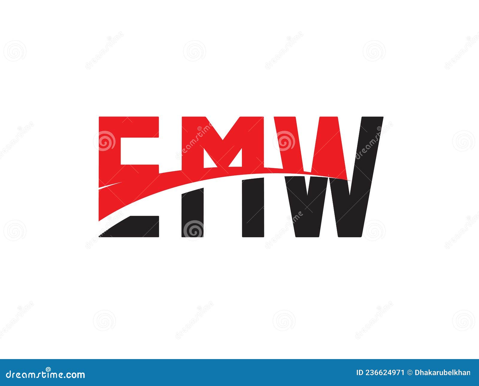 EMW Letter Initial Logo Design Vector Illustration Stock Vector ...
