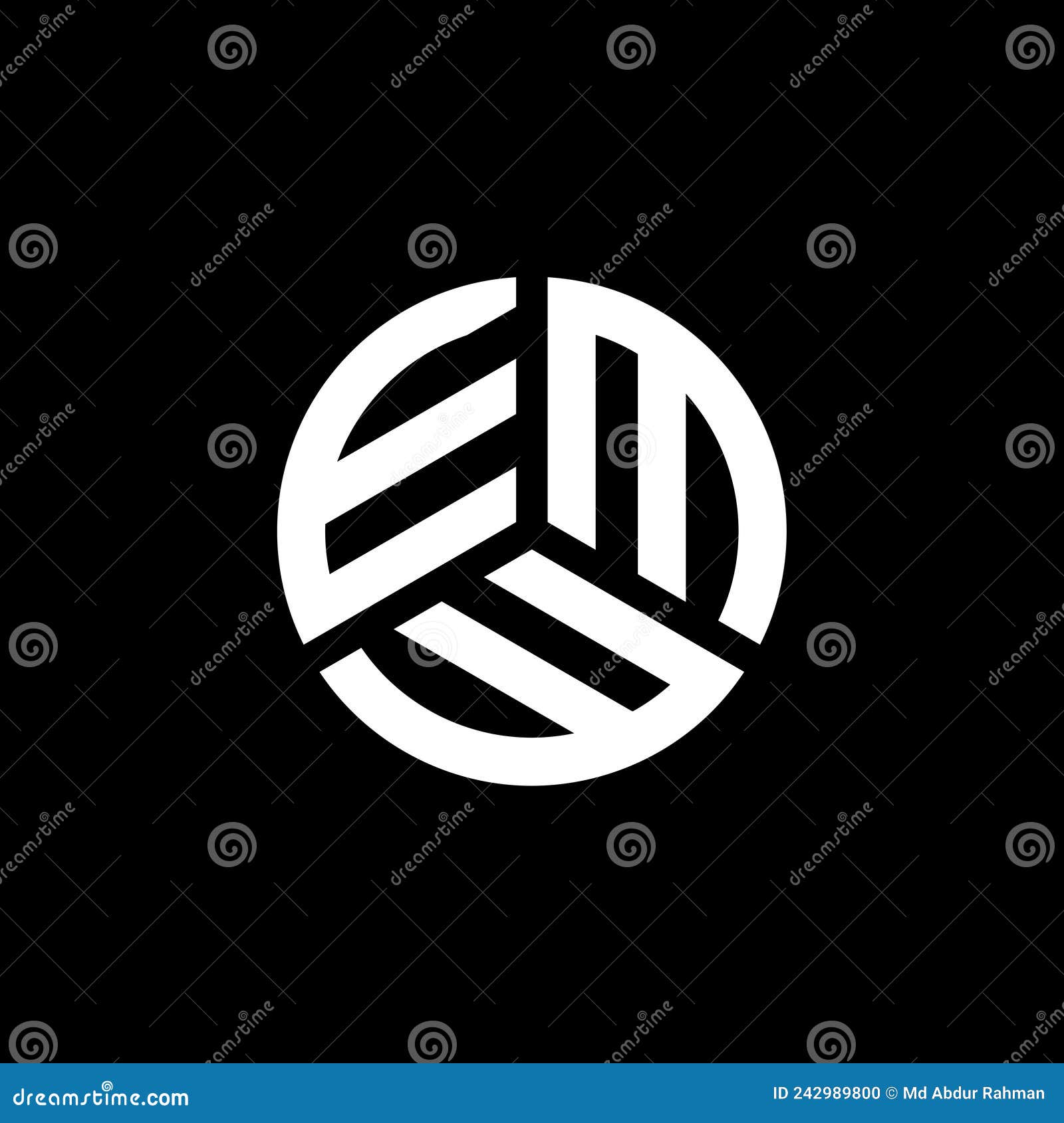 EMW Letter Logo Design On White Background. EMW Creative Initials ...