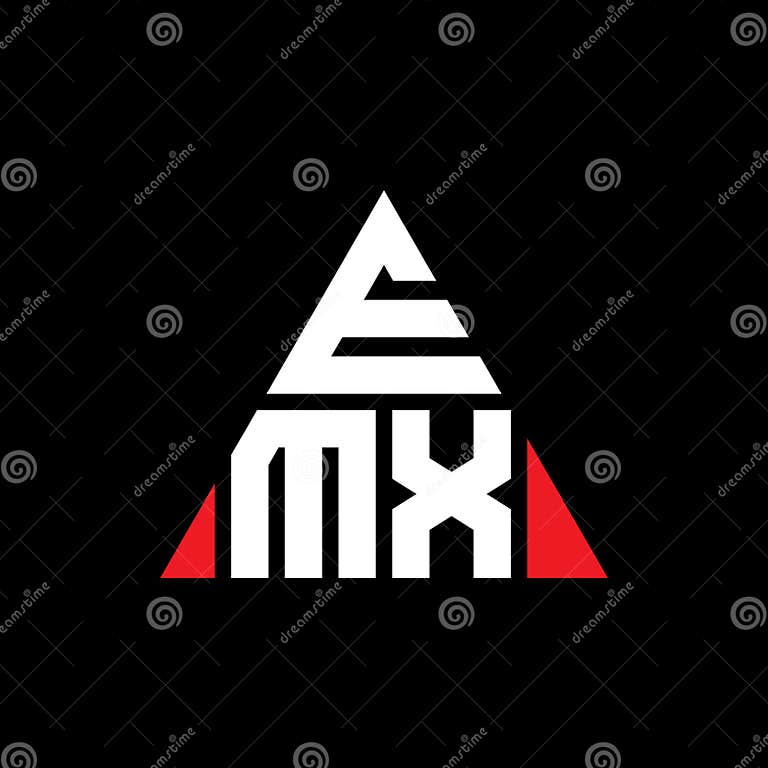 EMX Triangle Letter Logo Design with Triangle Shape. EMX Triangle Logo ...