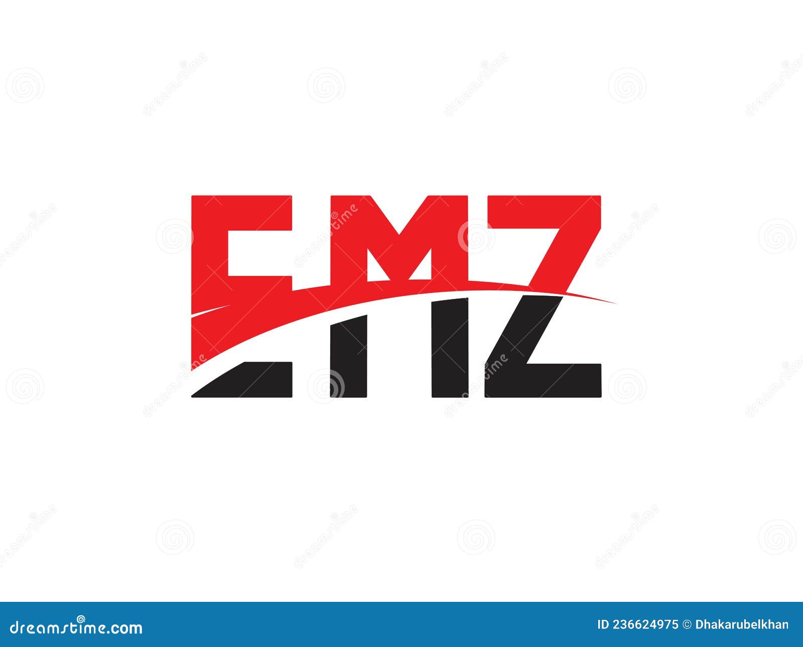 EMZ Letter Initial Logo Design Vector Illustration Stock Vector ...
