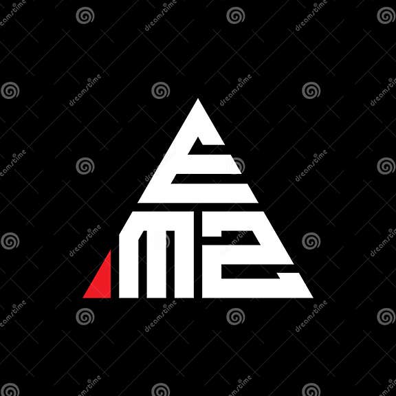 EMZ Triangle Letter Logo Design with Triangle Shape. EMZ Triangle Logo ...