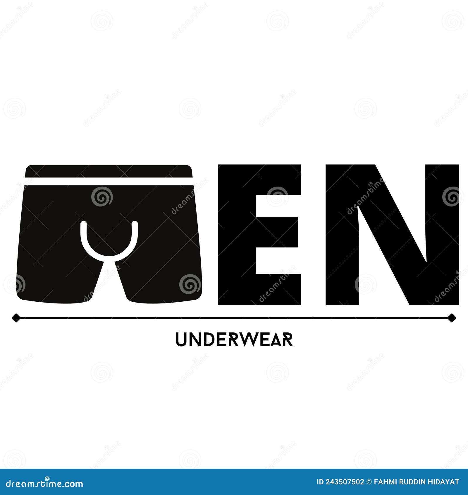 Men S Underwear Logo for Business Brand Stock Vector - Illustration of ...