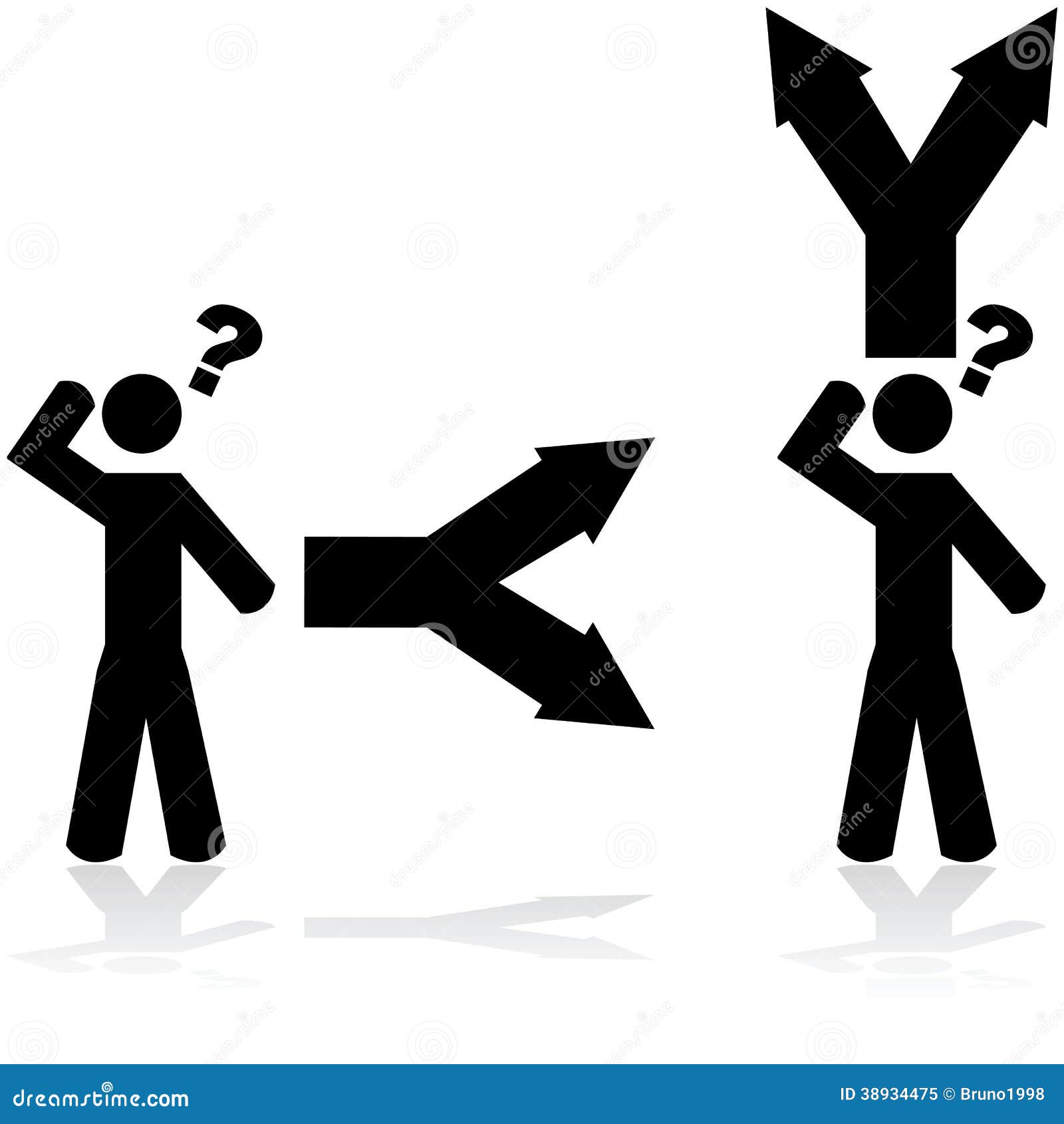 En duda ilustración del vector. Ilustración de pregunta - 38934475