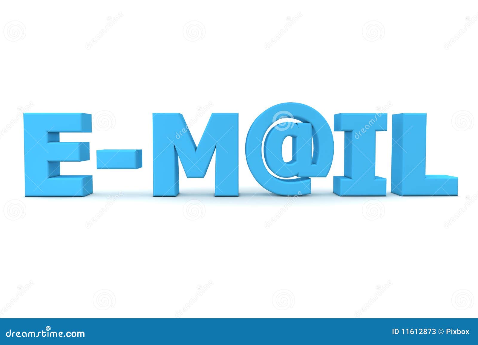 EN el azul del email stock de ilustración. Ilustración de carta - 11612873