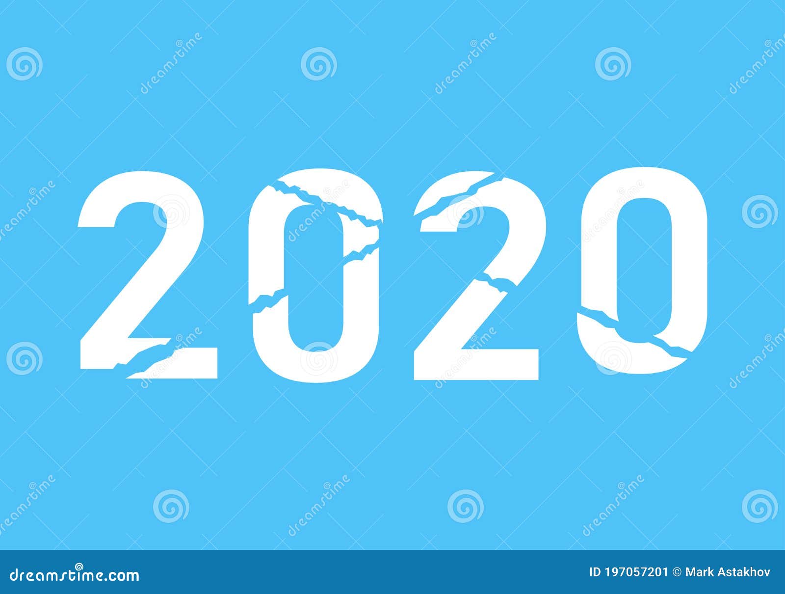 2020 En Estilo Abstracto. Icono Del Vector 2020 Desgarrado Ilustración ...