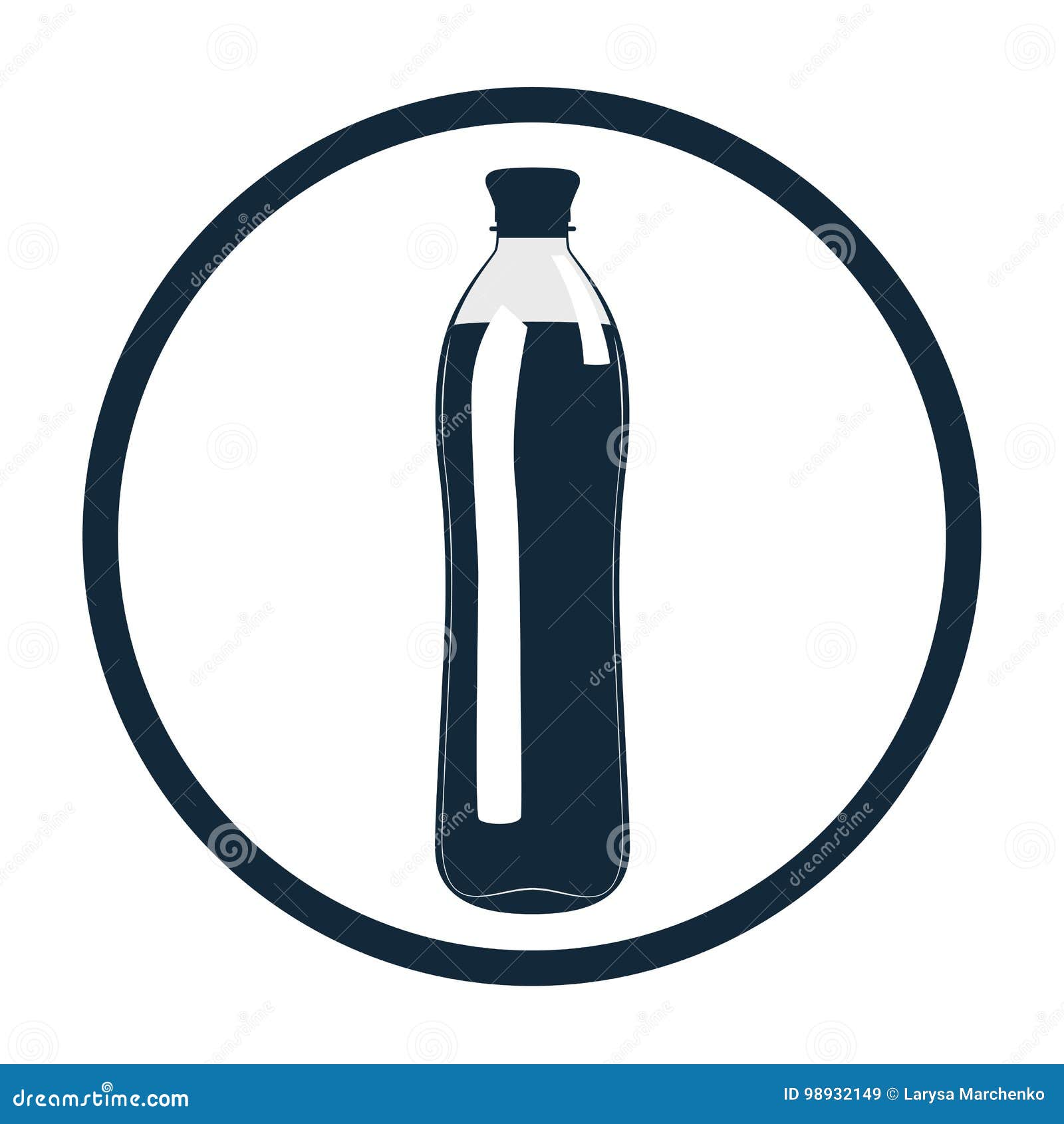 En flaska av vatten symbol vektor illustrationer. Illustration av ...