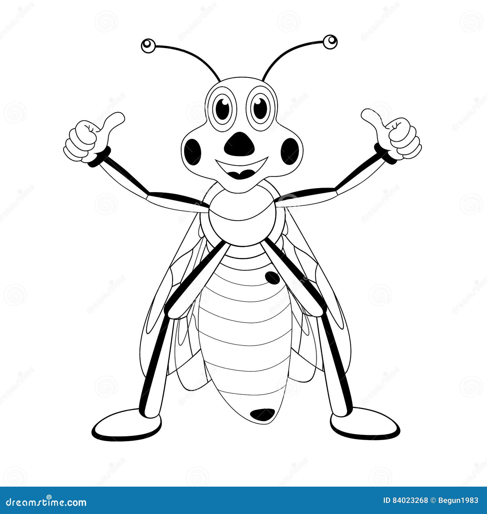 En fluga som in dras vektor illustrationer. Illustration av husflyg ...