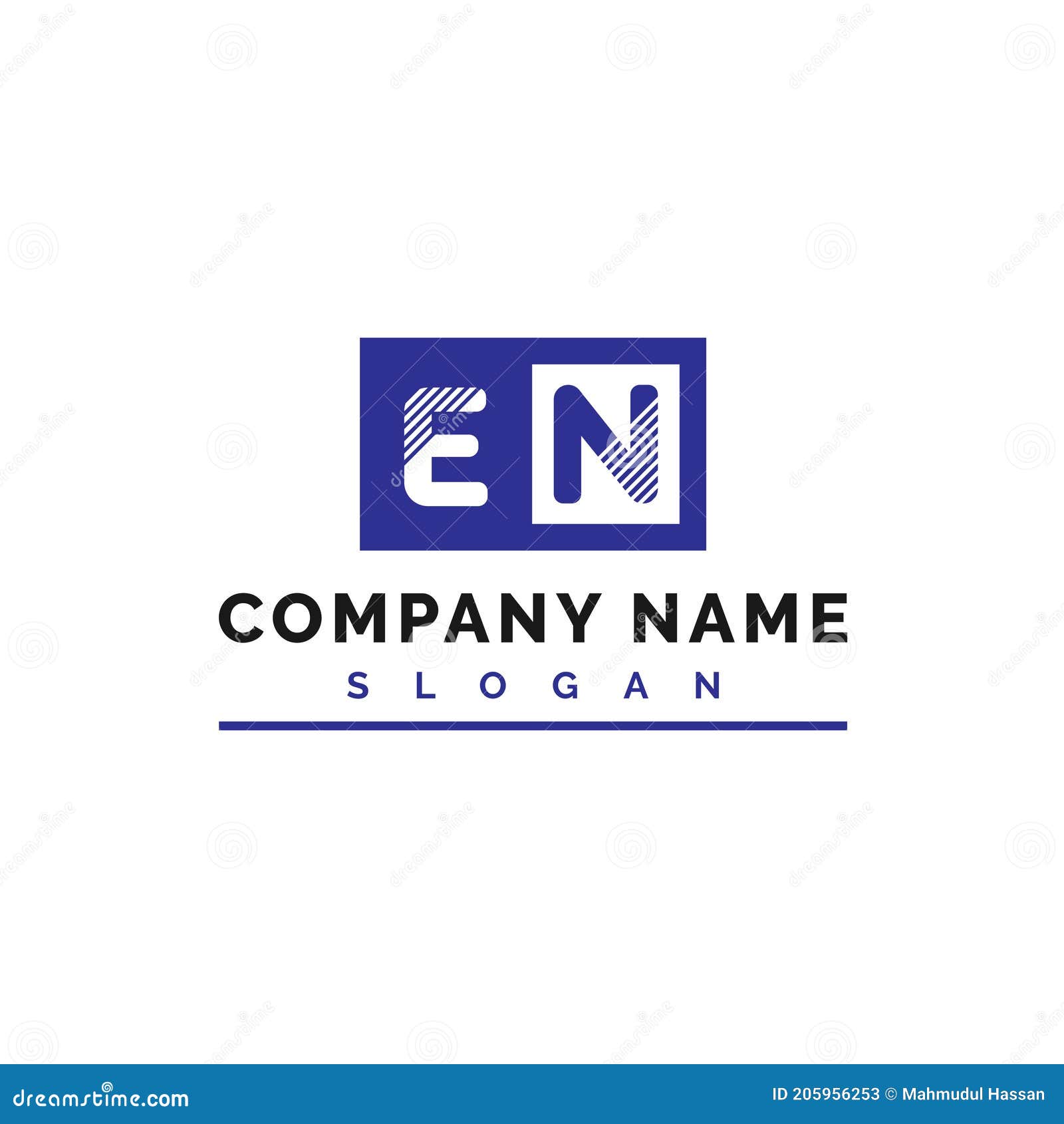 EN Logo Design. EN Letter Logo Vector Illustration - Vector Stock ...
