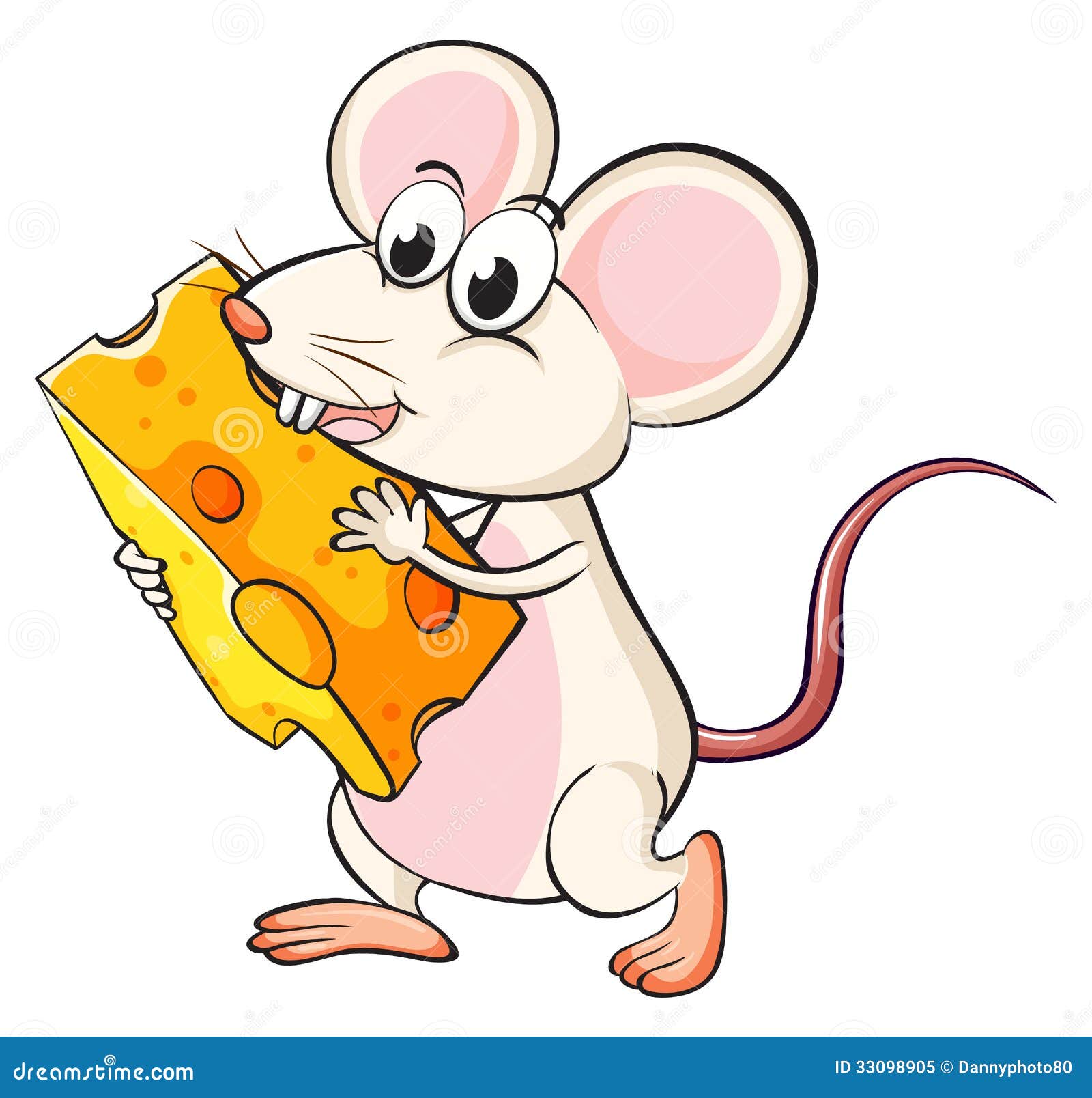 En mus som äter ost vektor illustrationer. Illustration av sittande ...