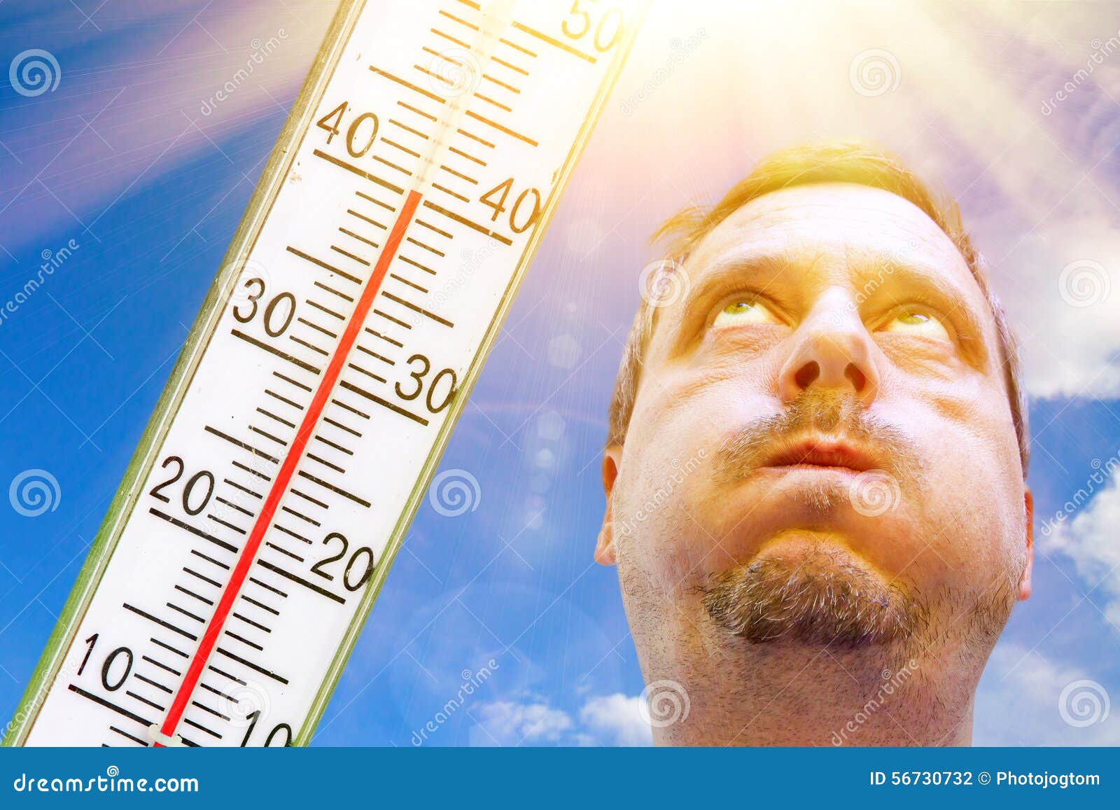 En Mycket Varm Dag I Sommar Arkivfoto - Bild av lämplig, migrän: 56730732