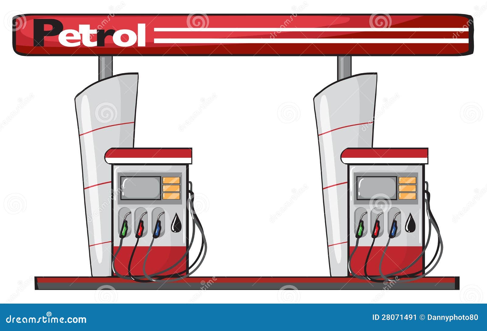 Cartoon Petrol Station Stock Illustrationer, Vektorer, & Clipart ...