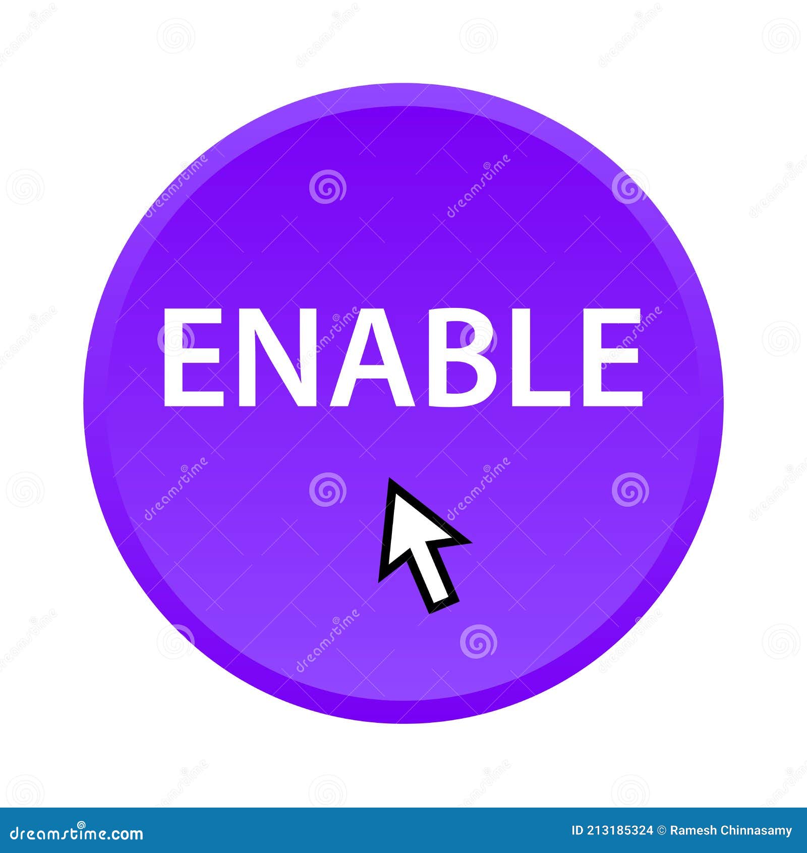 Enable Button Vector Illustration | CartoonDealer.com #213185324
