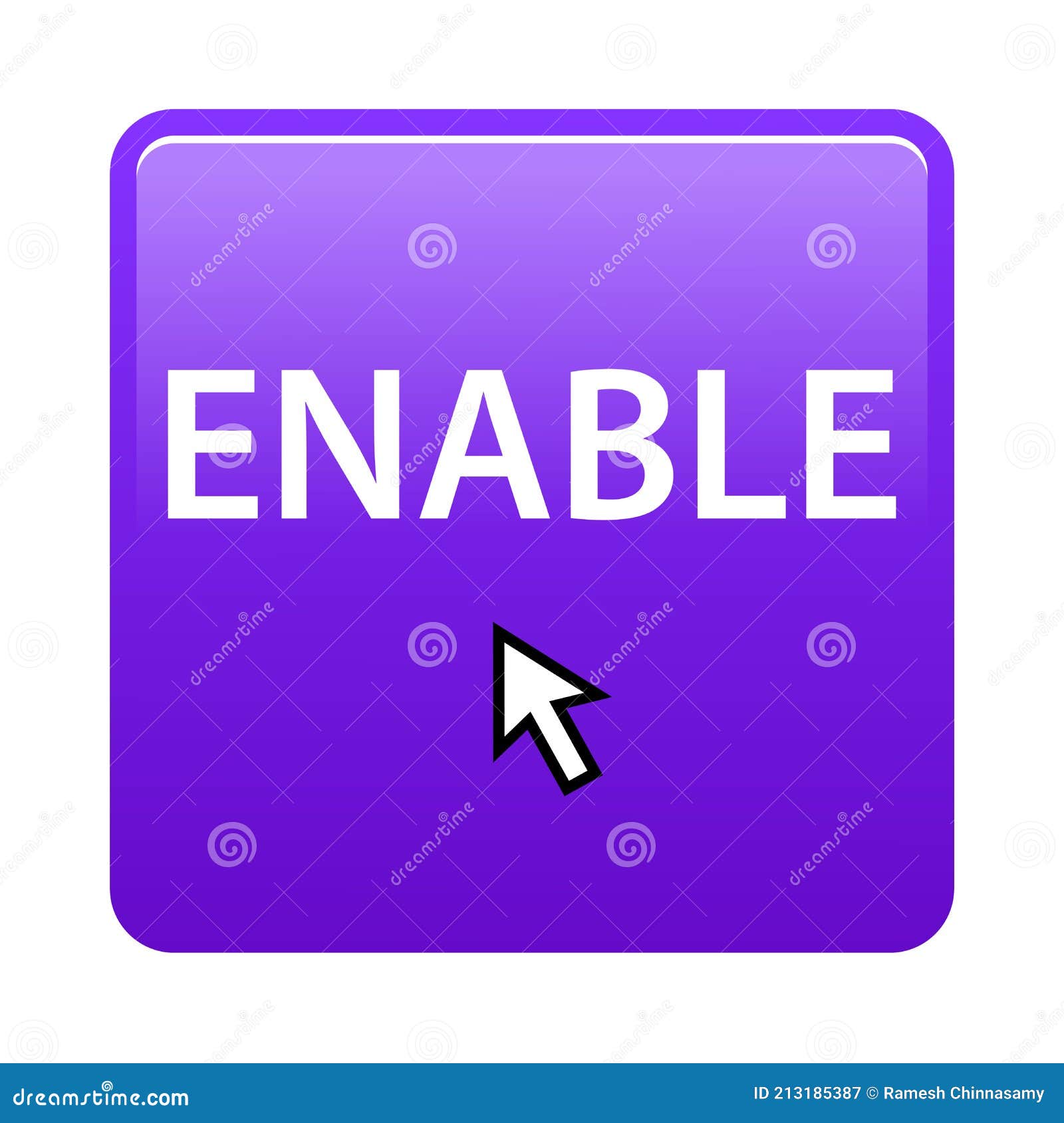 Enable button stock vector. Illustration of buttons - 213185387