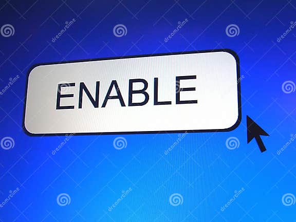 Enable Button stock illustration. Illustration of conceptual - 295202
