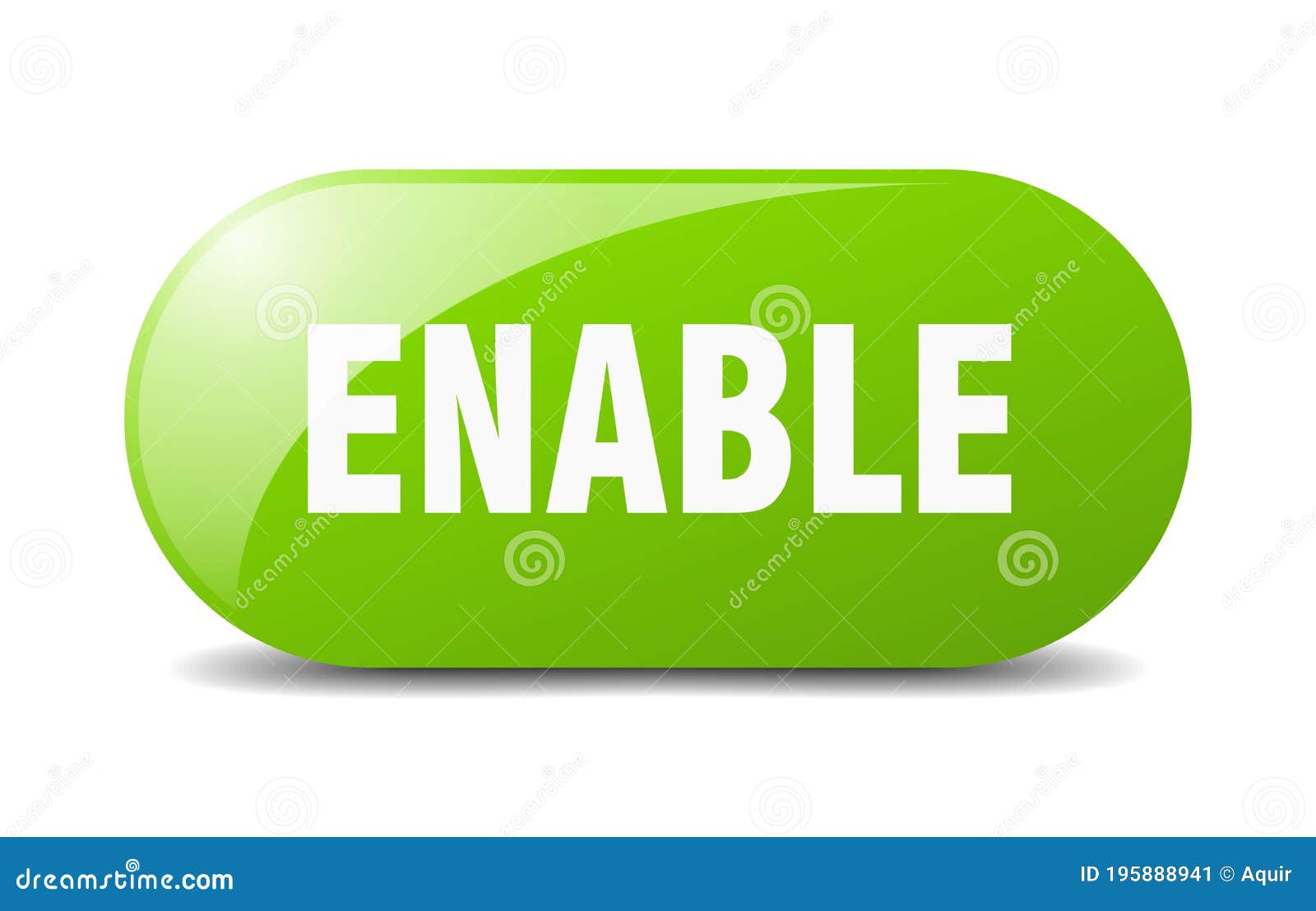 Enable Button Cartoon Vector | CartoonDealer.com #213185085