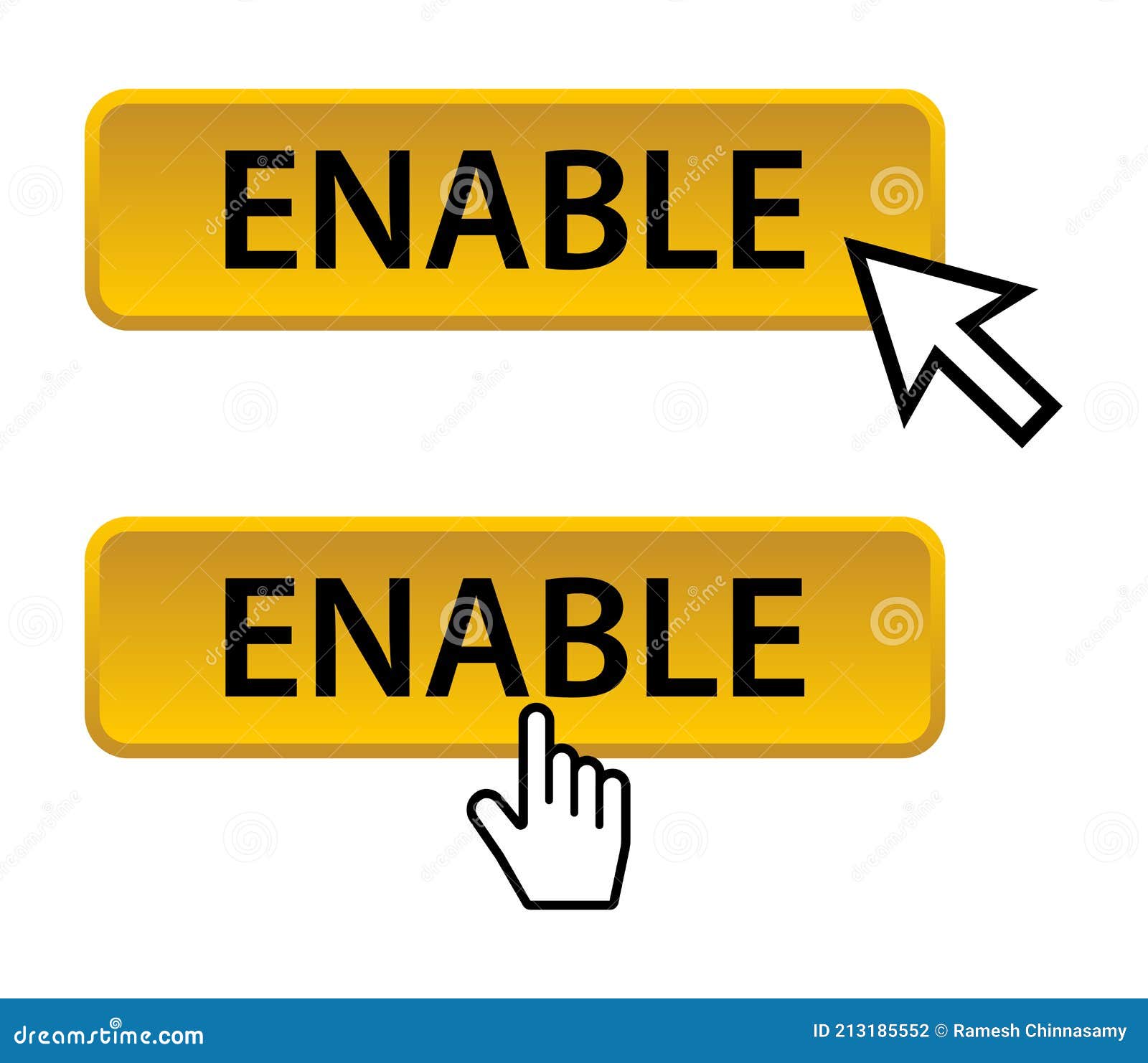 Enable button stock vector. Illustration of cyberspace - 213185552 Enable button stock vector. Illustration of cyberspace - 213185552