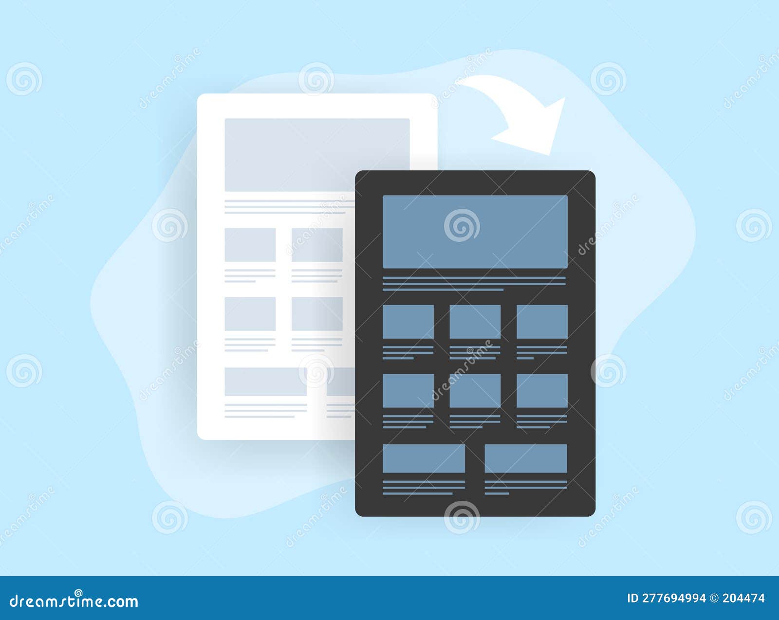 Enable Dark and Light Mode for Website and App Concept. Change Web ...