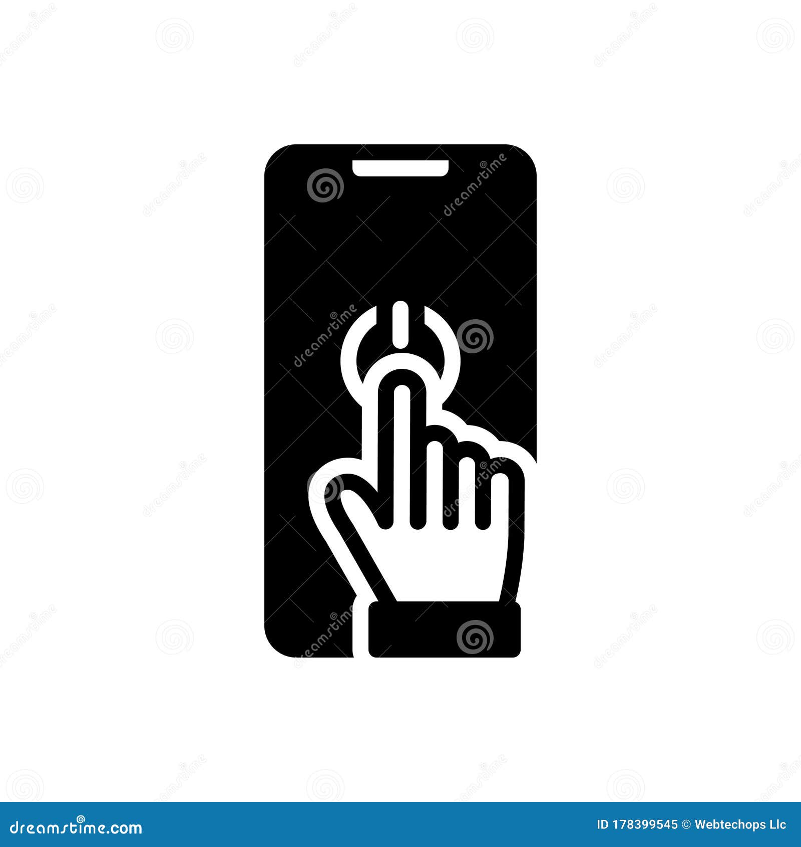 Black Solid Icon for Enable, Allow and Off Stock Vector - Illustration ...