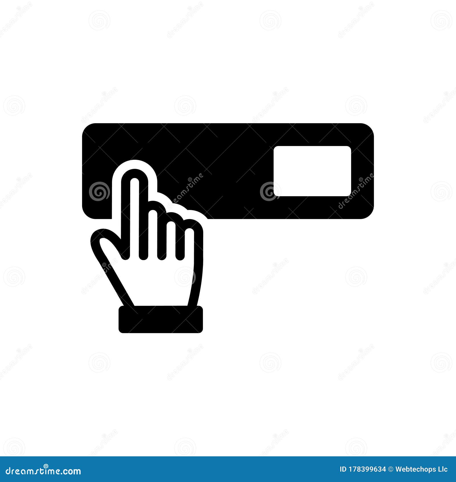 Black Solid Icon for Enable, Toggle and Swipe Stock Vector ...