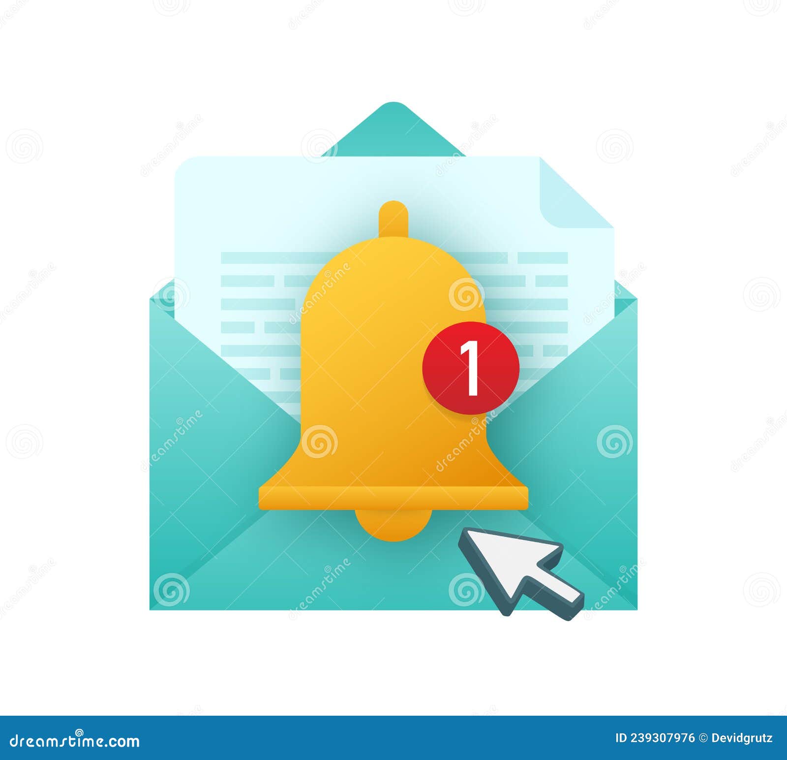 Enable Reminder Notification. Email Notification. Message Alert. Vector ...