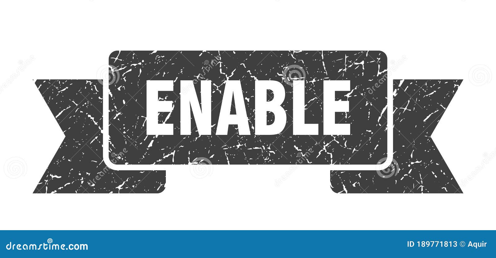 Enable Ribbon. Enable Grunge Band Sign Stock Vector - Illustration of ...