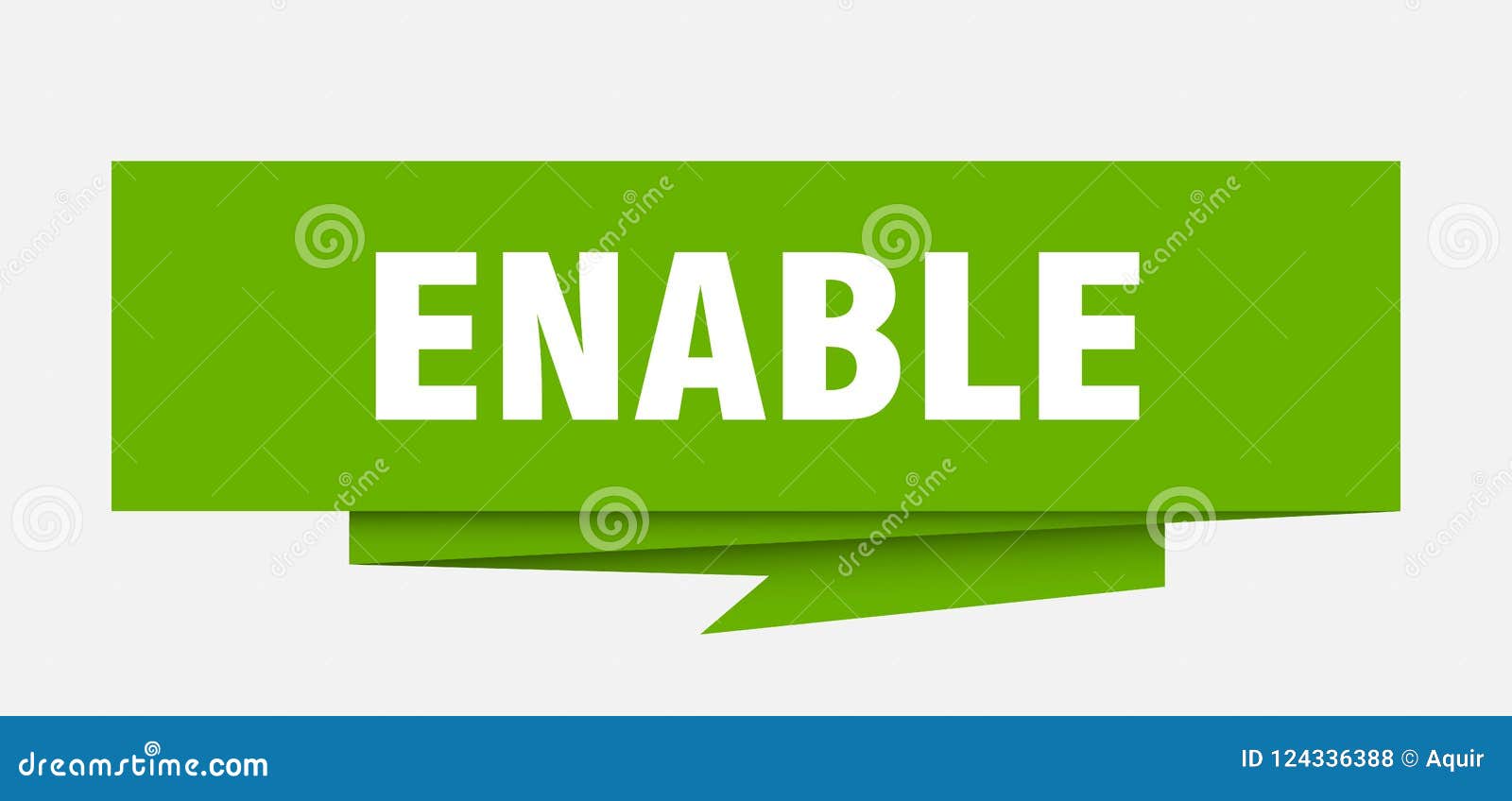 Enable stock vector. Illustration of sign, vector, label - 124336388