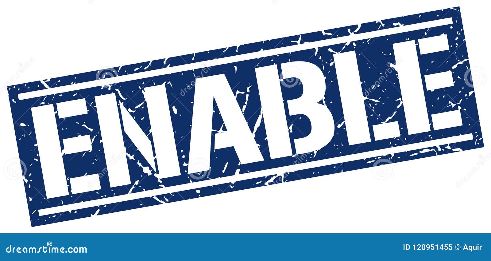 Enable stamp stock vector. Illustration of vintage, stamp - 120951455