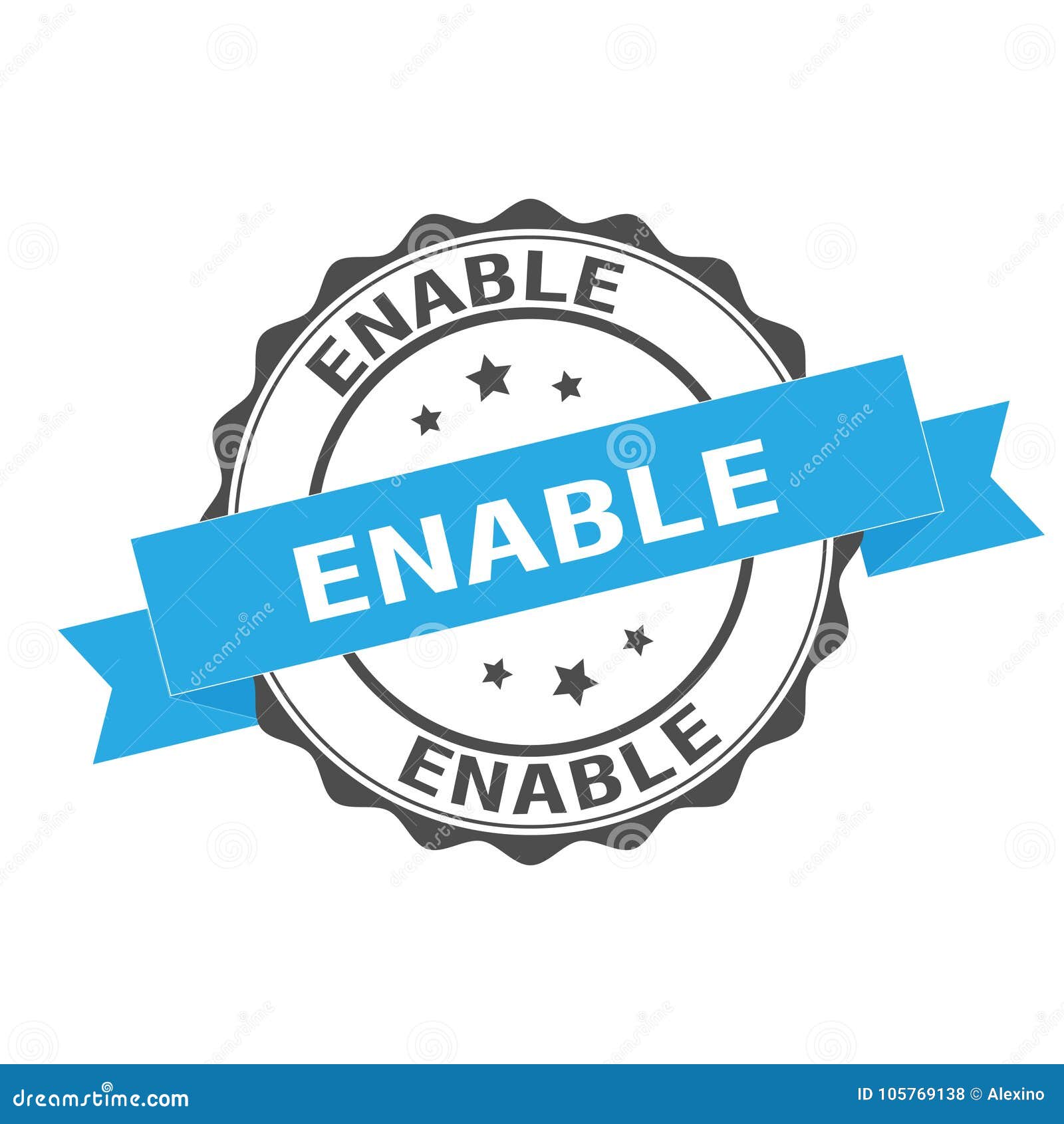Enable stamp illustration stock vector. Illustration of font - 105769138