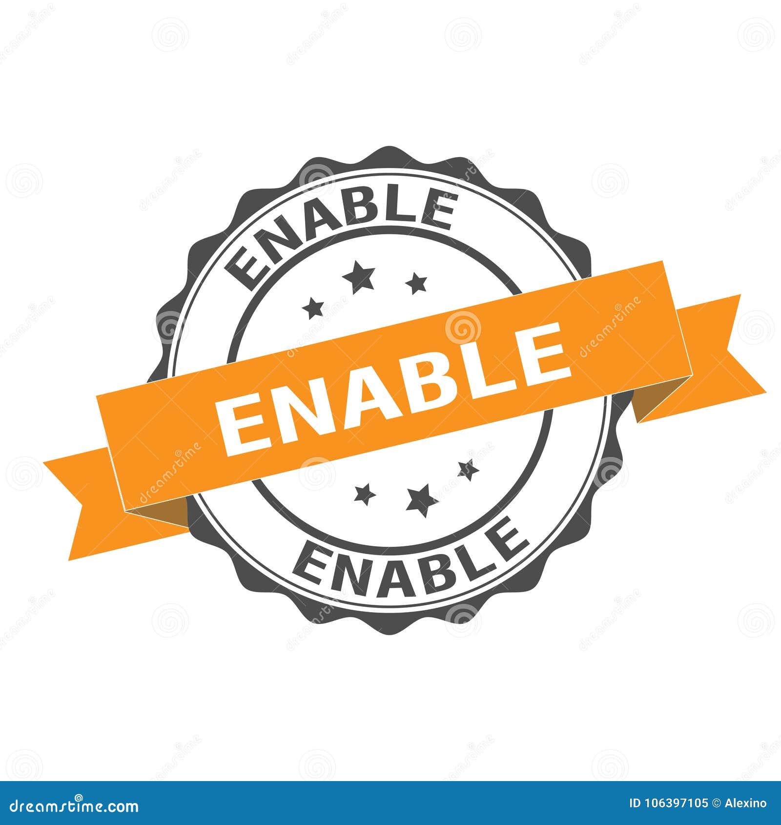 Enable stamp illustration stock vector. Illustration of enable - 106397105