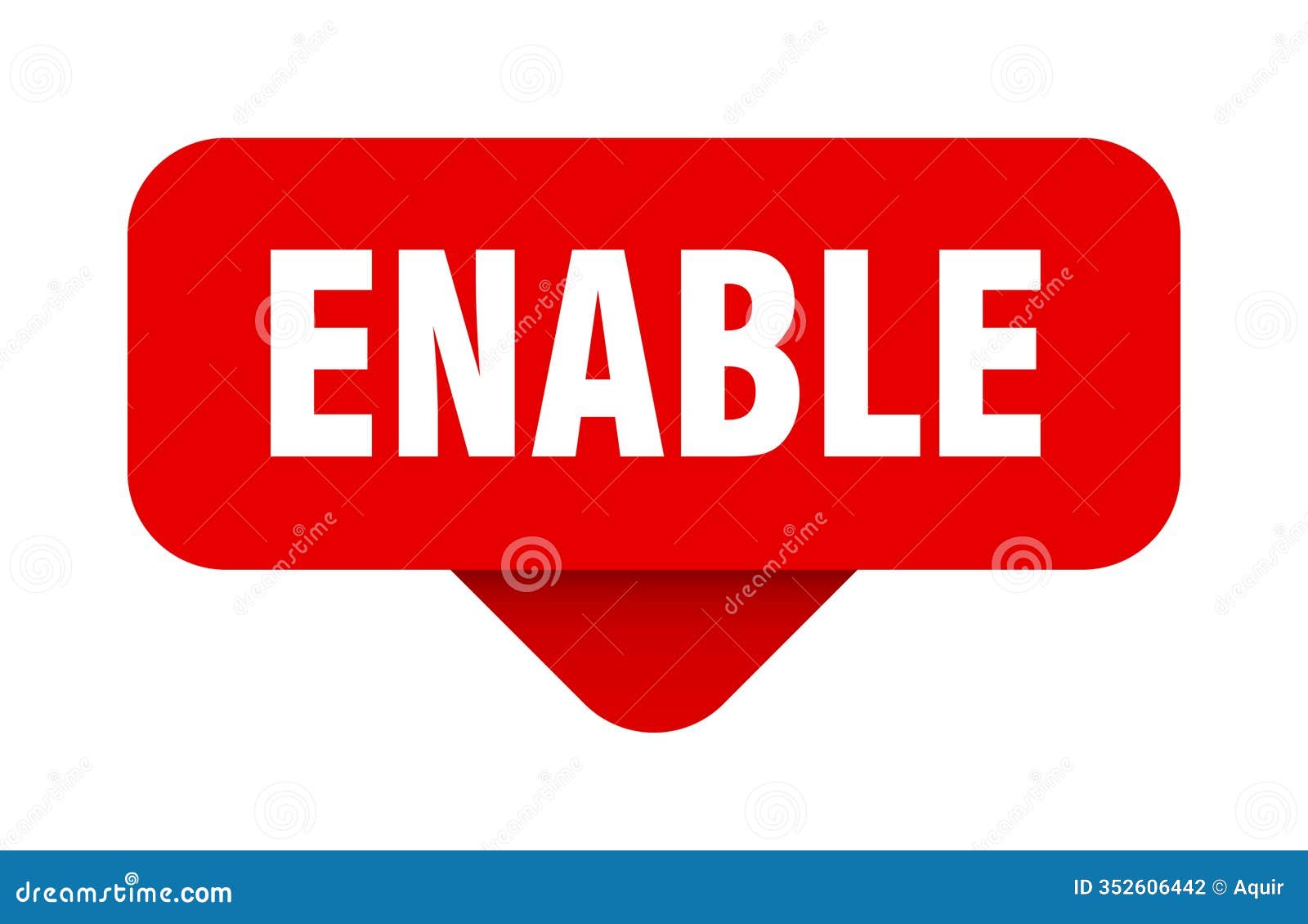 Enable Sticker. Enable Sign On Transparent Background Vector ...