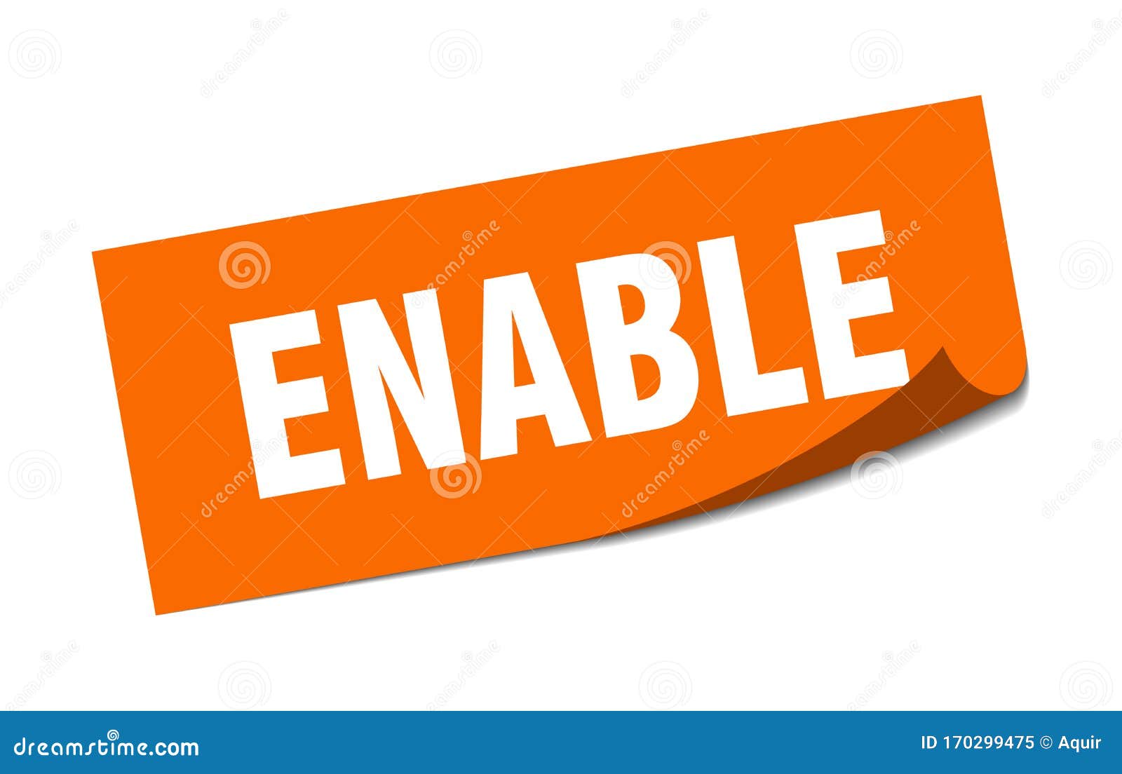 Enable Sticker. Enable Square Sign Stock Vector - Illustration of note ...