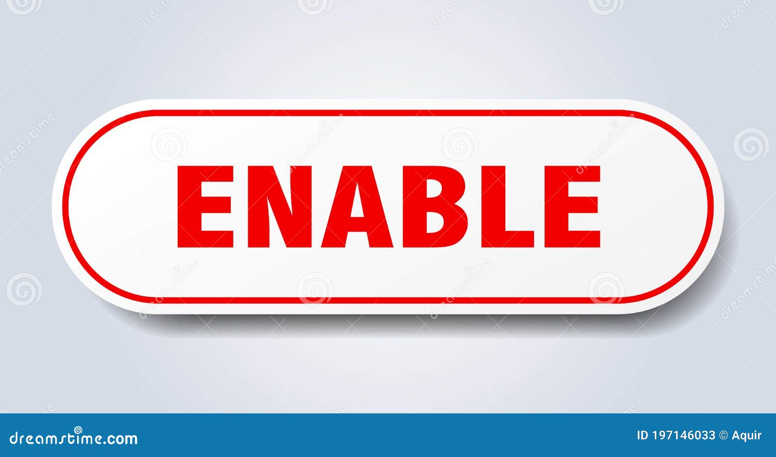 Enable Sticker. Enable Sign On Transparent Background Cartoon Vector ...