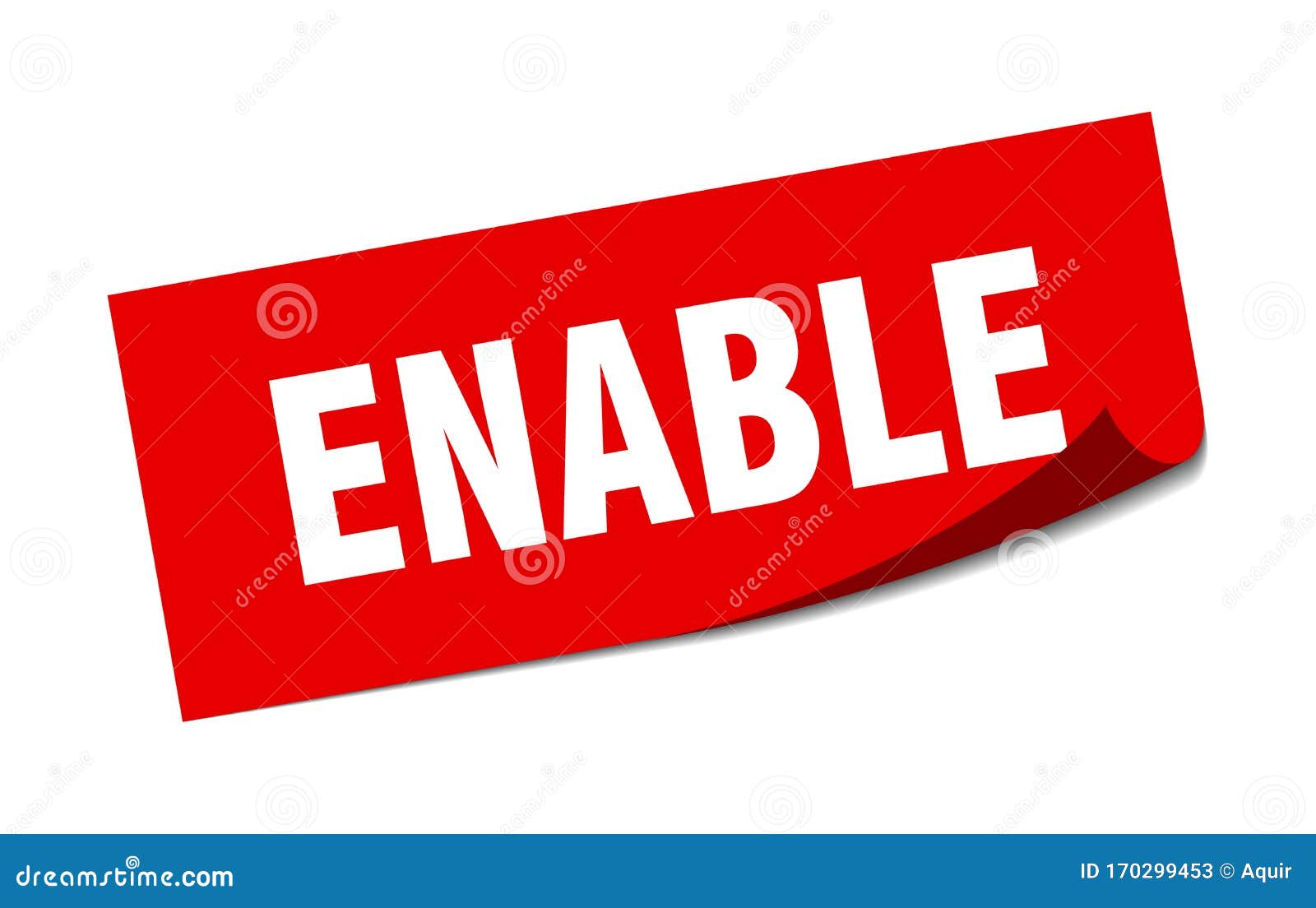 Enable Sticker. Enable Square Sign Stock Vector - Illustration of badge ...