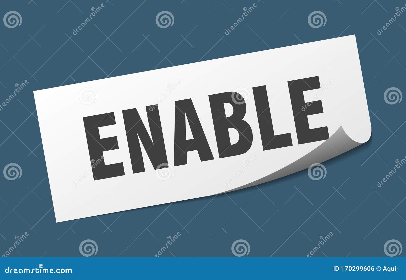 Enable Sticker. Enable Sign On Transparent Background Vector ...