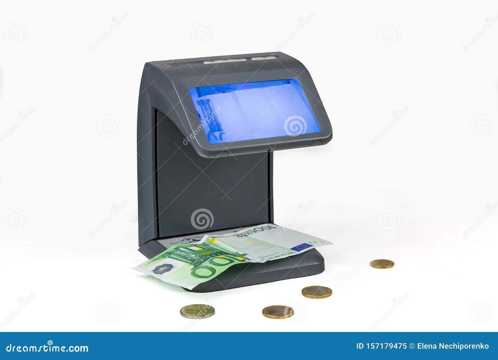 A Device for Checking the Authenticity of Banknotes Stock Image - Image ...