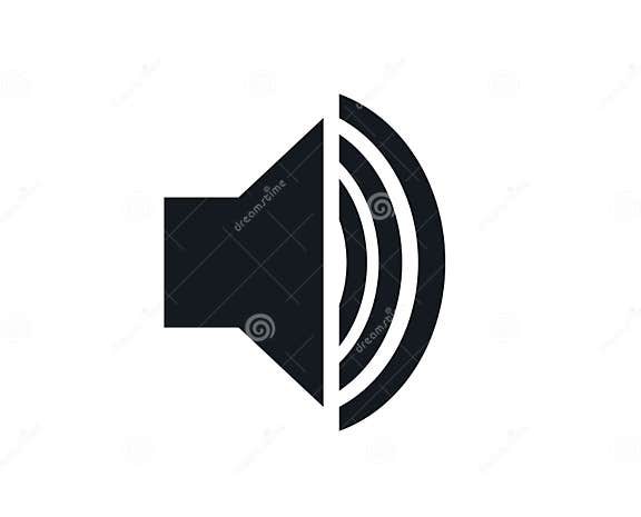 Enabled Sound Icon on White Background Stock Illustration ...