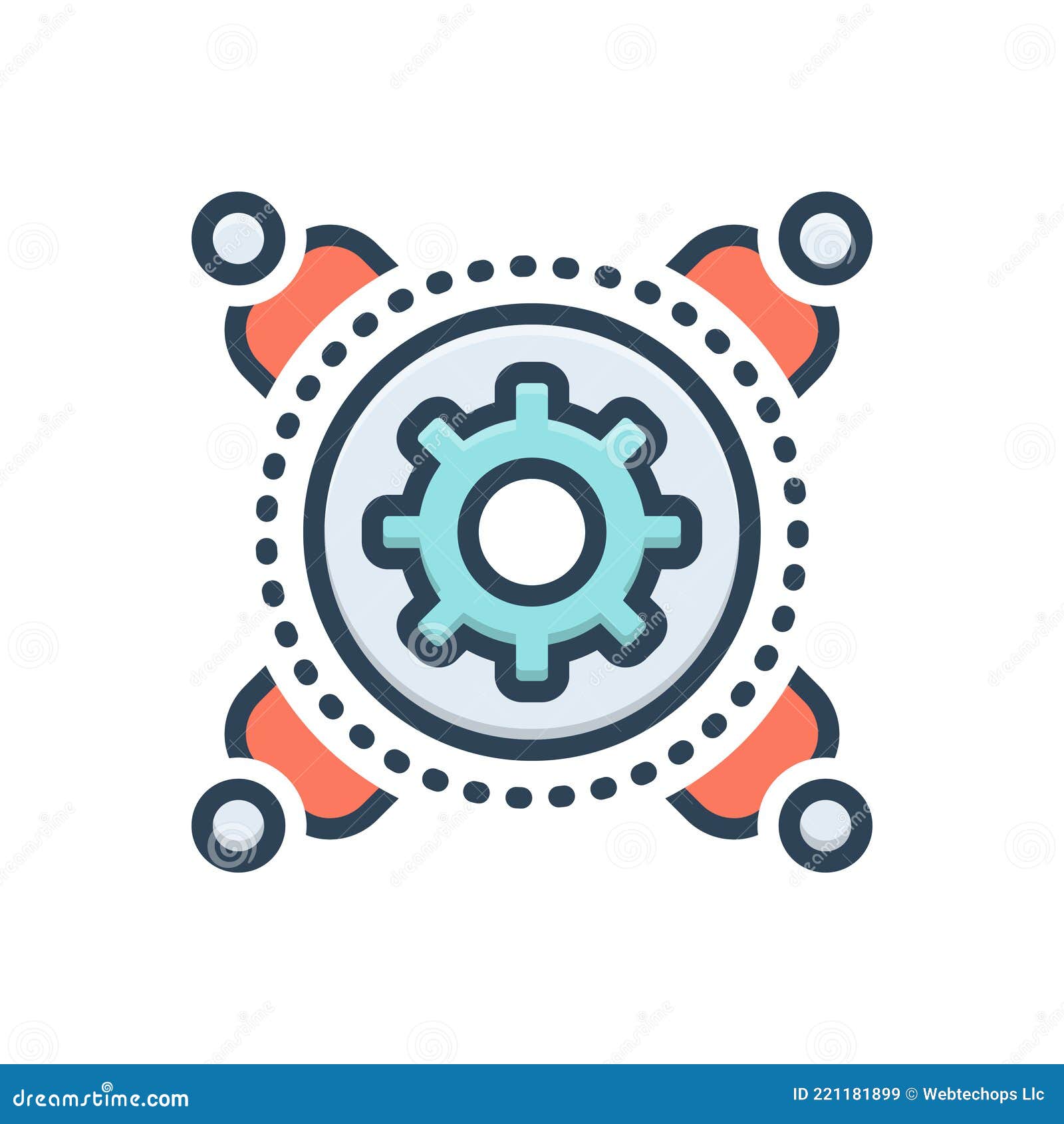 Color Illustration Icon for Enablement, Competence and Efficiency Stock ...