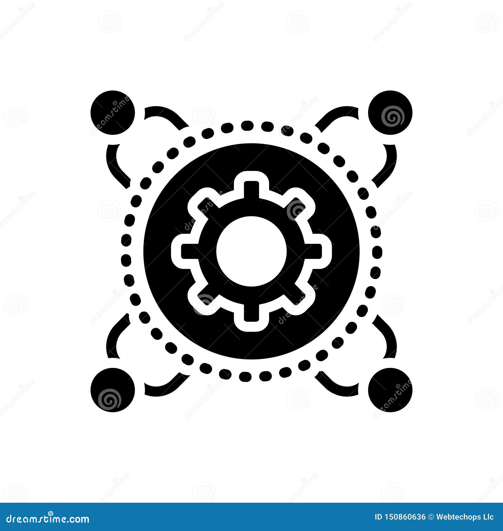 Black Solid Icon for Enablement, Competence and Efficiency Stock Vector ...