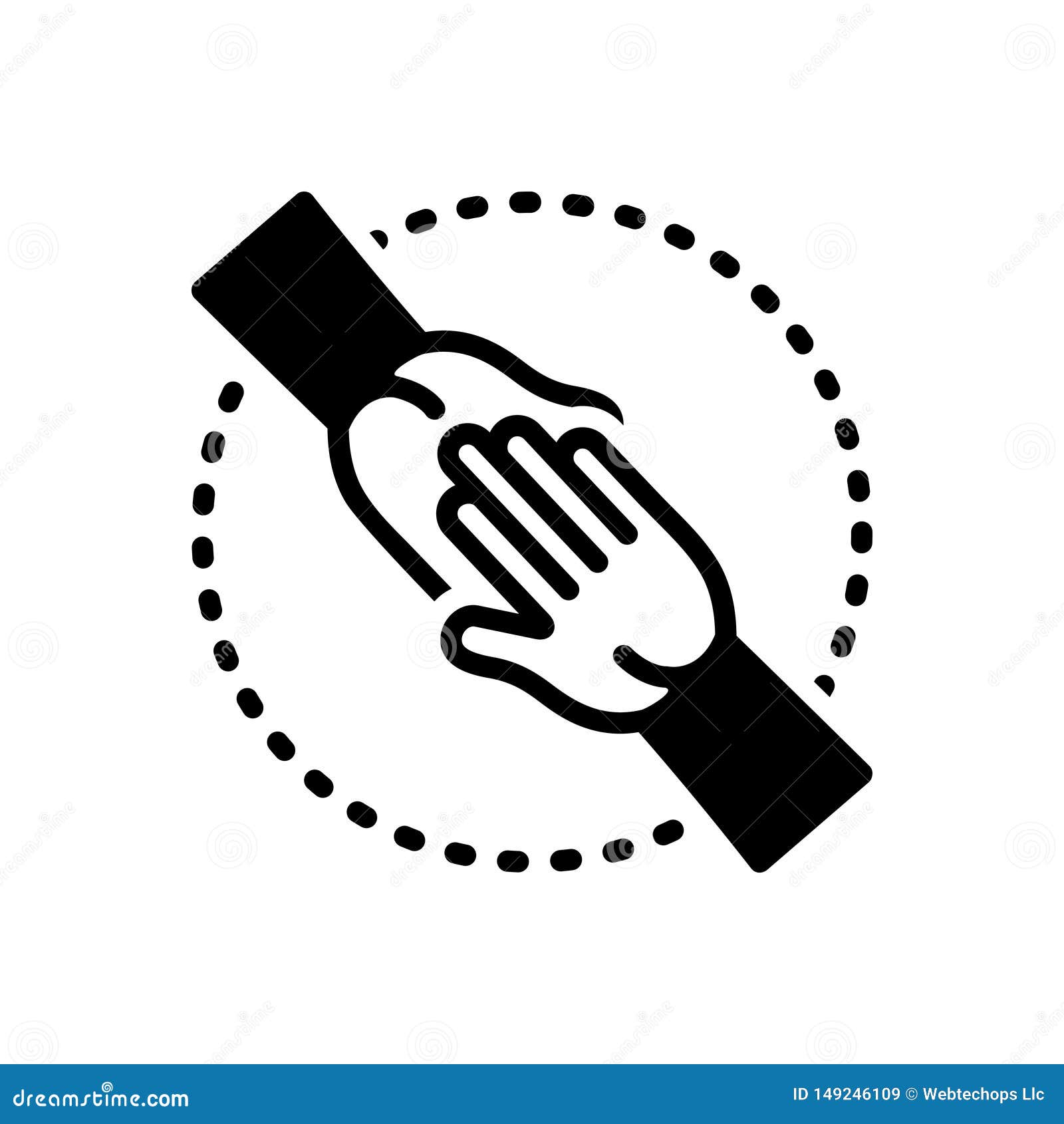 Black Solid Icon for Enablers, Endorsement and Hand Stock Vector ...
