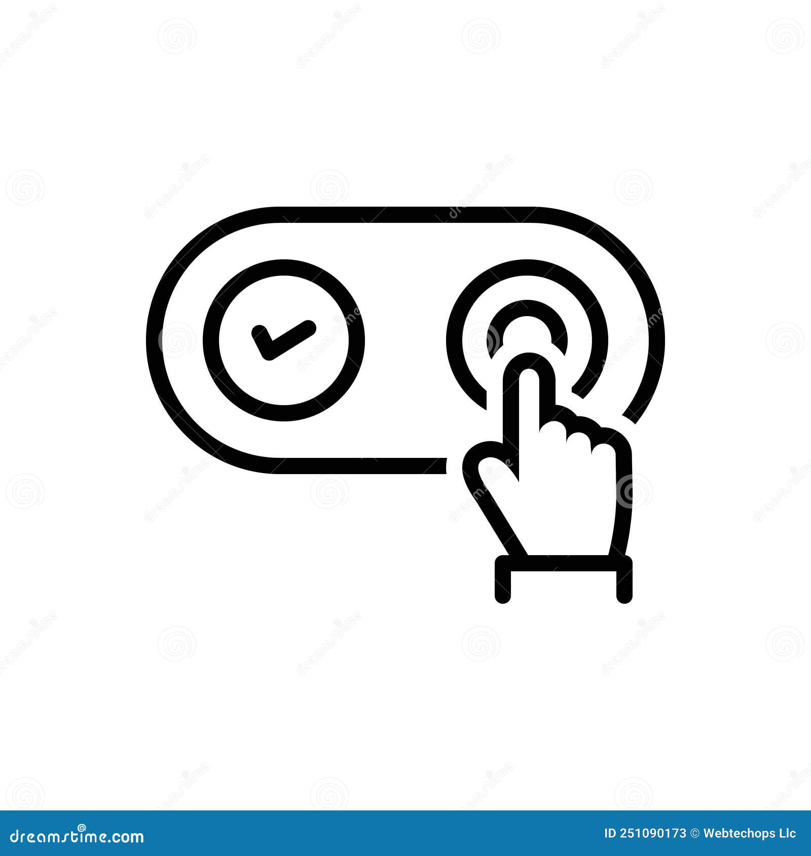 Black Line Icon for Enabling, Authorize and Permit Stock Vector ...