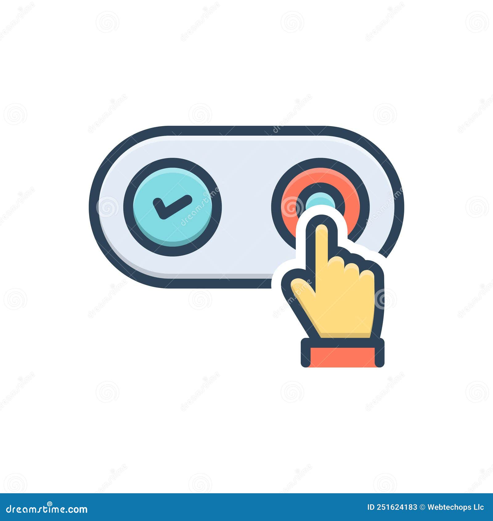 Color Illustration Icon for Enabling, Authorize and Permit Stock ...