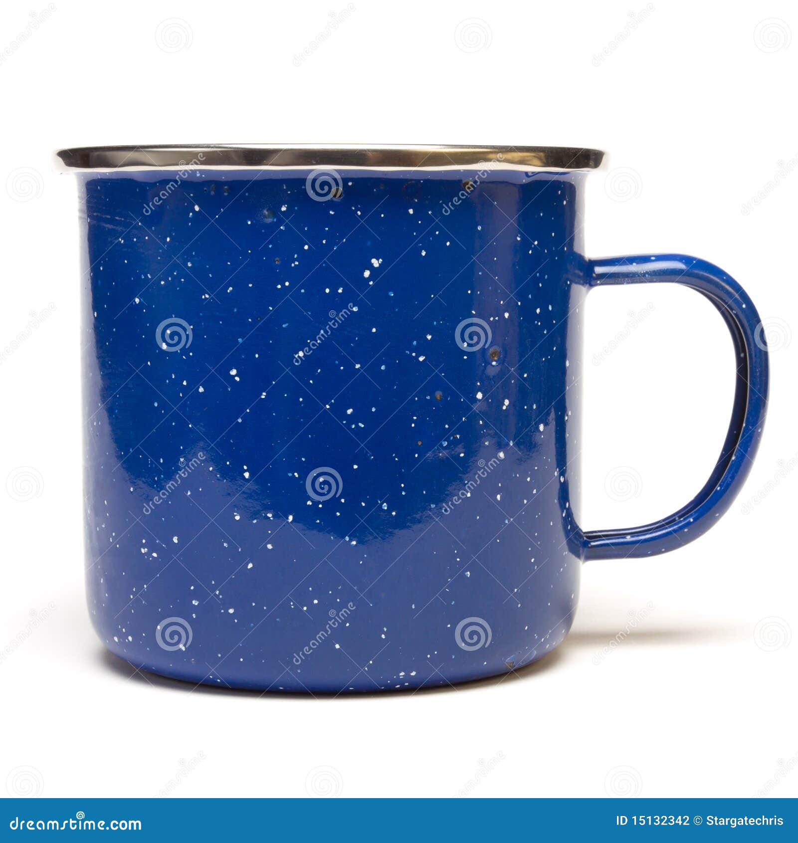 Enamel Tin Cup stock photo. Image of macro, container - 15132342