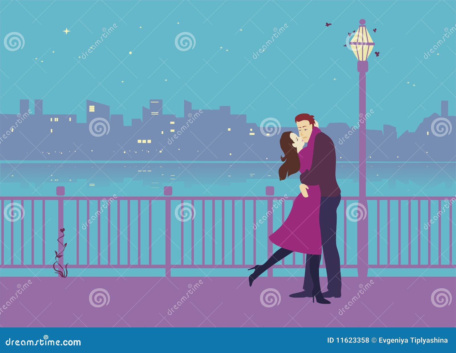 The enamoured stock vector. Illustration of lantern, young - 11623358